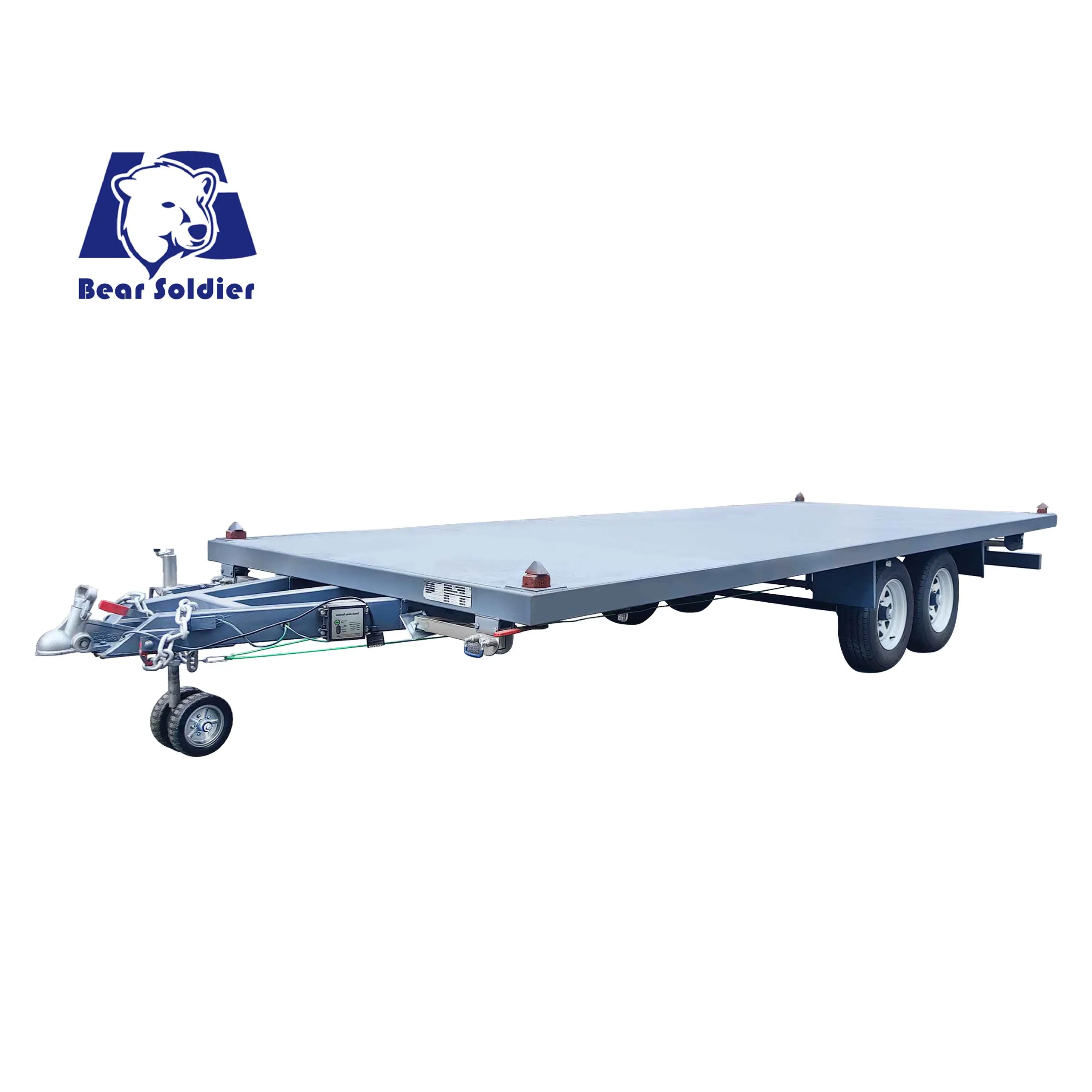 ATM 4000 kg Flat Tray Trailers Fully Welded Container House Trailer ...