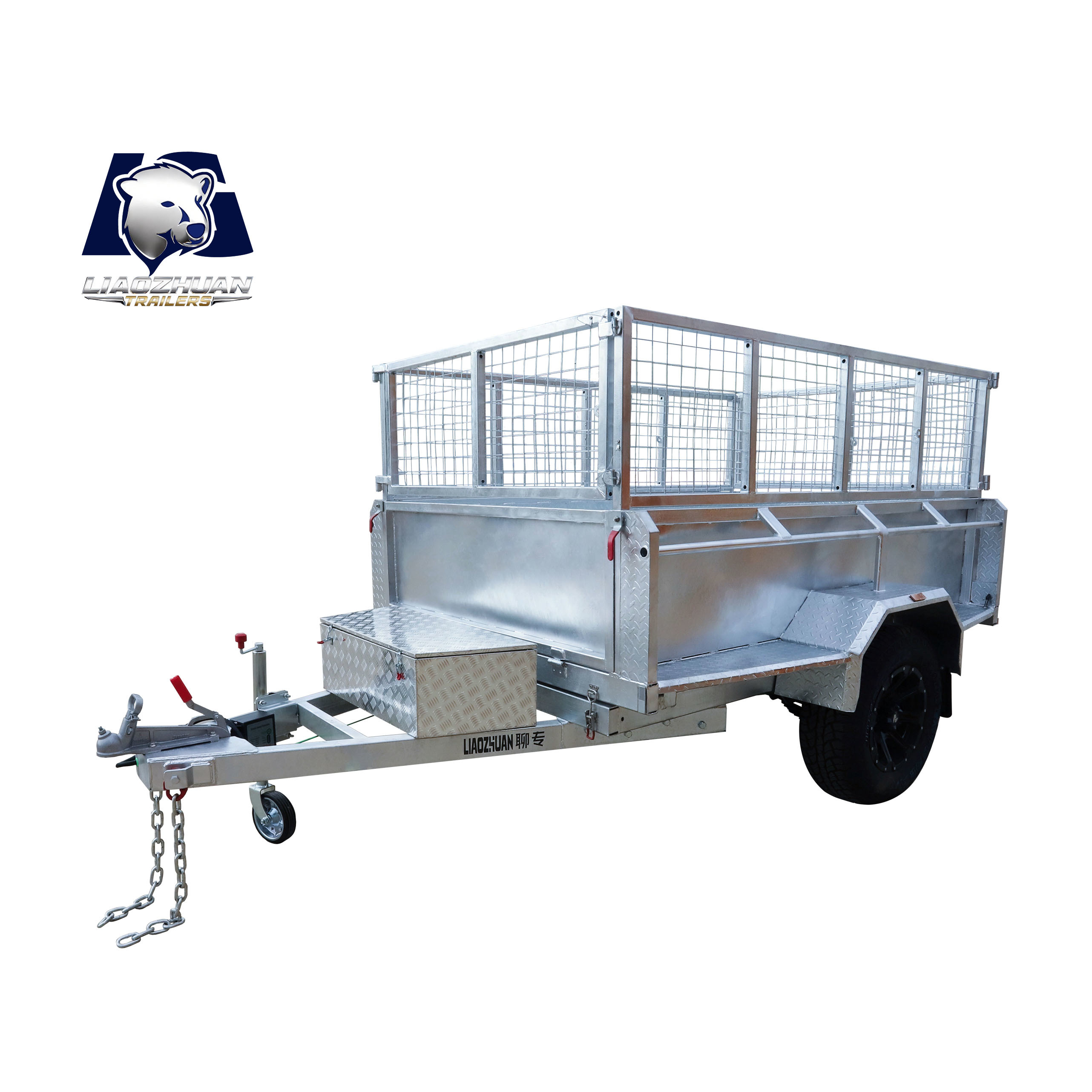 Single Axis 8x5 Hydraulic Tipper Trailer Fully Welded Dump Box Trailers ...